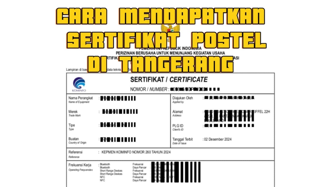Cara mendapatkan Sertifikat POSTEL di Tangerang > ISG